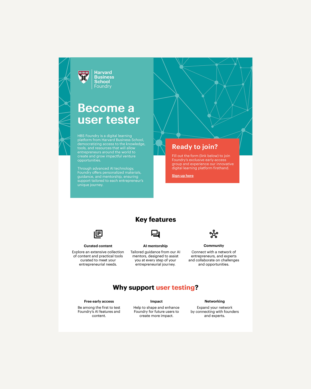 Brand Identity and Graphic Design for Harvard Business School Foundry - DHD